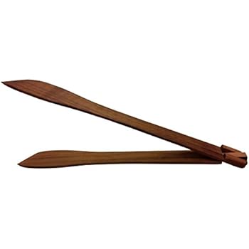 Amazon.com: Enrico 1222 EcoTeak Wood Spring Tongs: Food Tongs: Kitchen ...