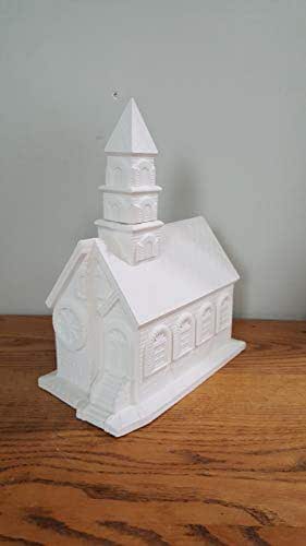 Amazon.com: Olde Country Church upainted ceramic bisque ready to be ...