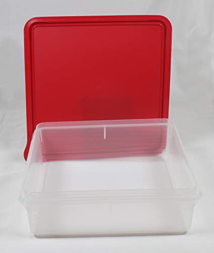 Tupperware Square Snack Stor Cookie Keeper Prep Essentials Storage ...