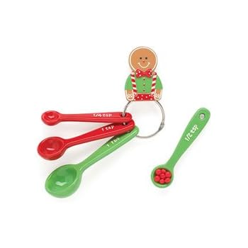 Amazon.com: Gingerbread Man Measuring Spoons Adorable Christmas Kitchen ...