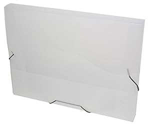 10 x A4 Clear Plastic Box Files Office Elasticated Document Storage ...