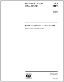 ISO 2409:2007, Paints and varnishes - Cross-cut test: ISO/TC 35/SC 9 ...