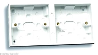 2 GANG 25MM DEEP DUAL SURFACE PATTRESS BACK BOX LG838-25: Amazon.co.uk ...