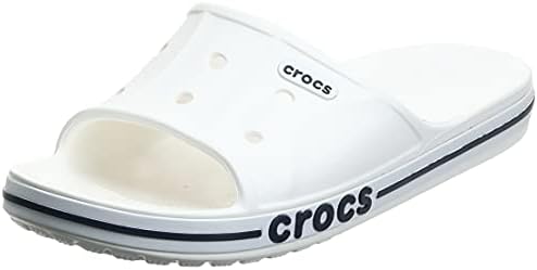 Crocs Unisex-adult Bayaband Slide Casual Beach Sandal, Color White/Navy, Size 38/39 EU price in ...