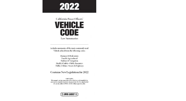 2022 CALIFORNIA VEHICLE QWIK-CODE: QWIK-CODES: 9781563255946: Amazon ...