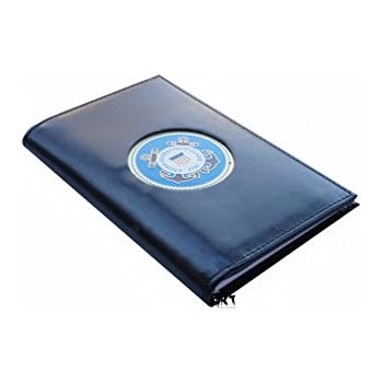 Amazon.com : Spiral Notebook Black Padfolio Cover with Military Seal ...