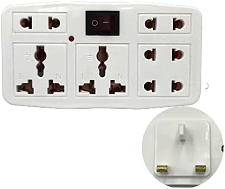 Flizil 6 in 1 Universal Socket Power Travel Multi-Purpose 3 Pin AC ...