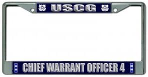 Amazon.com: U.S. Coast Guard Chief Warrant Officer 4 Chrome License ...