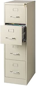 Amazon.com: OfficeMax 22" Deep 4-Drawer Vertical File Cabinet, Putty ...