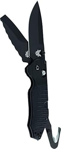 Benchmade Outlast Two-Blade Rescue Folding Knife 3.59" Black Cerakoted ...