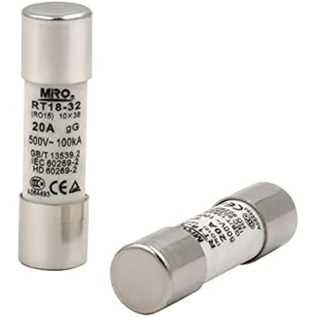 uxcell 20 Pcs RO15 RT18 RT14 Ceramic Cylindrical Tube Fuse 6A 380V ...