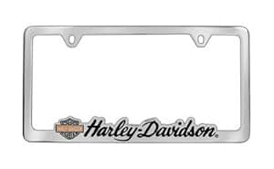 Amazon.com: Harley Davidson Chrome Car License Plate Frame - Harley ...