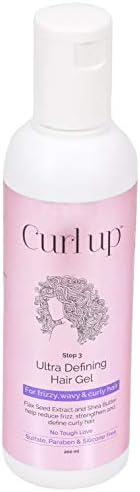 Curl Up Ultra Defining Hair Gel - Strong Hold Flaxseed Hair Gel - For ...
