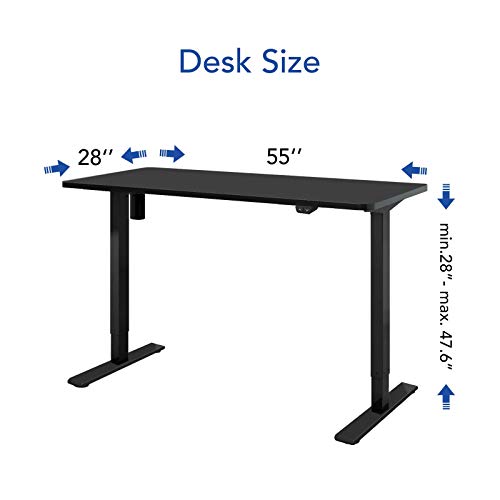 FLEXISPOT 55 x 28 Inches Standing Desk, Height Adjustable Desk Electric ...