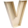 Unfinished Wooden Fillable Letter V Fillable Shaped Letter fillable ...