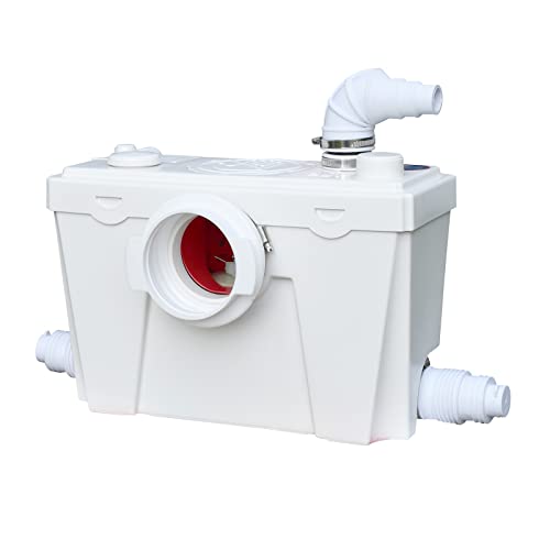 500W Macerator Pump with 4 Water Inlets for Macerating Toilet Sewerage Sump Pump for Basemnet ...
