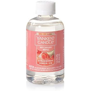 Amazon.com: Yankee Candle Strawberry Lemon Ice Reed Diffuser Oil Refill ...