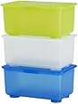IKEA GLIS -Box mit Deckel weiß/hellgrün blau / 3 Stück - 17x10 cm ...