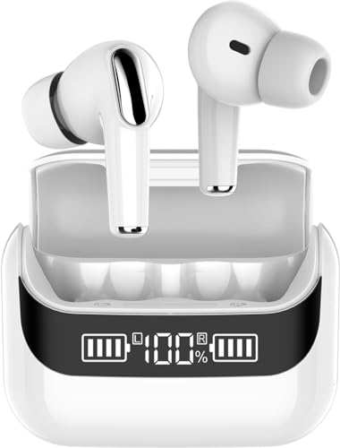 Hill-Tech Wireless Earbuds Bluetooth 5.3 Headphones Touch Control, IPX4 ...