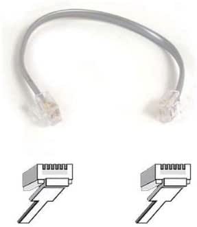 Amazon.com: Belkin Modular Patch Cord; RJ11 Cross; 8 inch (Silver ...