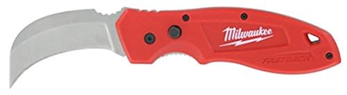 Milwaukee 48-22-1985 Fastback Hawk Bill Folding Knife w/Belt Clip and ...