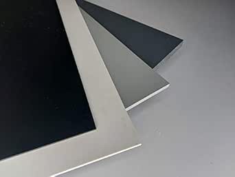 Simona / Röchling Rigid PVC Cut Sheet 495 x 495 x 10 mm Grey RAL 7011 ...