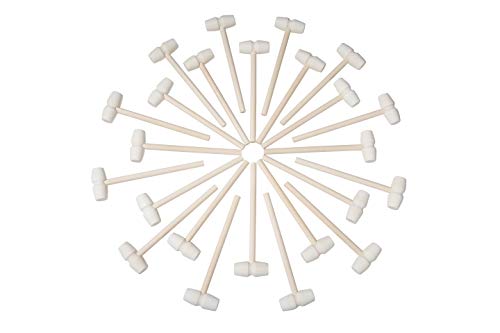 24 Pcs Small Little Mini Chocolate Wood Hammer Mallet,Wooden Hammers ...