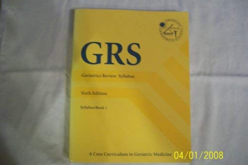 Amazon - Geriatrics Review Syllabus - GRS- Sixth Edition - Book 1 ...