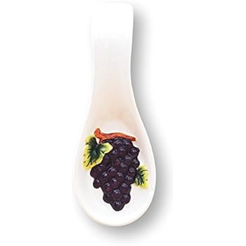Amazon.com: Tuscany 3D Grape Spoon Rest: Rooster Spoon Holder: Kitchen ...