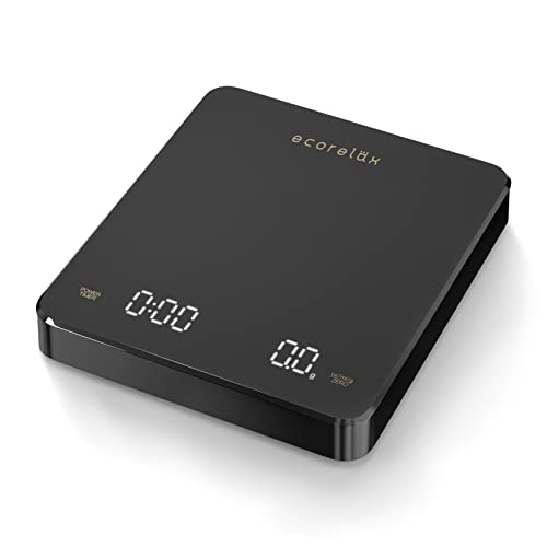 ECORELAX Digital Coffee Scale, Rechargeable Pour-Over Coffee Scale with ...