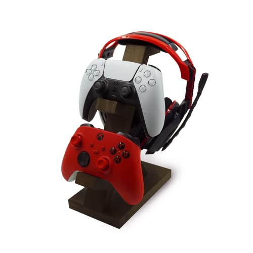 PAP Products Wooden Controller Stand with Headphone Holder, Game ...