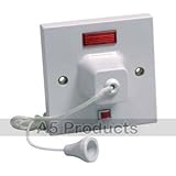 Bathroom Pull Cord Ceiling Switch 6 Amp White: Amazon.co.uk: DIY & Tools