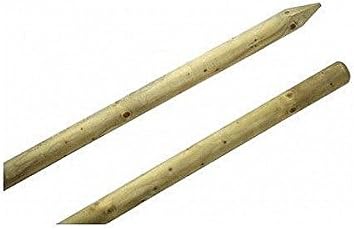 Gardman 1.8 x 40mm Pressure Treated Softwood Round Tree Stake FSC ...