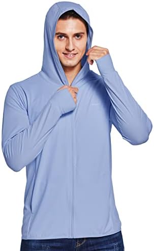 Willit Men's UPF 50+ Light Jacket Sun Protection Hooded SPF UV Jacket ...