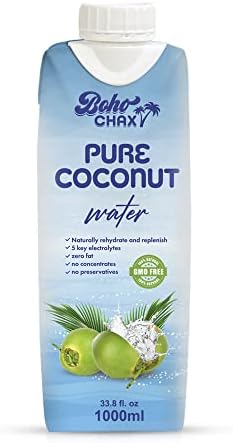 BOHO CHAX 100% Natural Pure Coconut Water, Not From Concentrate Drink ...