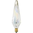 Satco S3745 120V Candelabra Base 40-Watt HX10.5 Light Bulb, Clear ...