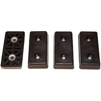 4 Extra Large Rectangular Rubber Feet Bumpers - .590 H X 3.000 L X 1. ...