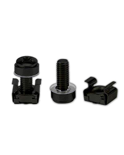 【50 Pack】 M6 x 16mm Rack Mount Cage Nuts and Screws & Washers for Rack ...