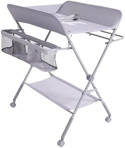 سعر Gogoya Baby Changing Table with Wheels, Folding Baby Diaper ...