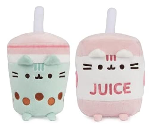 Stuffed Animal Bundle of 2 Plush Pusheen Cat Drinks, 6 Inch Boba Tea ...