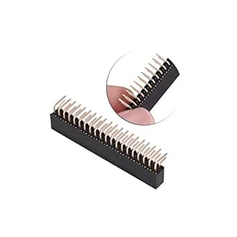 Amazon.com: 3Pcs Female Pin Header,2.54mm 2 Row 40 Pin PCB Strip Pin ...