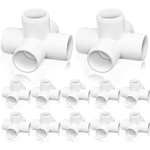 1" 5 Way Pvc Elbow Fittings-12 Packs, Sch40 5 Way Tee Pvc Pipe Fitting ...