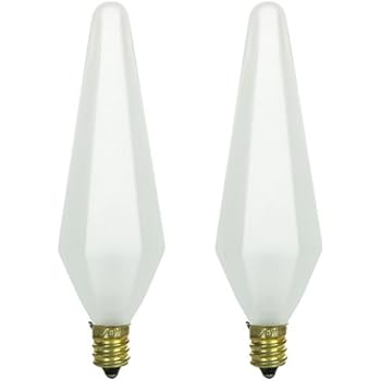 Sunlite 25P/AU/CD2 Incandescent 25-Watt, Candelabra Based, Prismlite ...