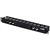 Navepoint 1U Horizontal 19-Inch Rack Mount Cable Management Raceway ...