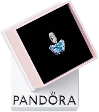 سعر Pandora Blue Murano Glass Butterfly Dangle Charm 792698C01 فى ...