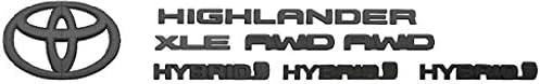 Amazon.com: Genuine Toyota Highlander XLE AWD Hybrid Black Emblem ...