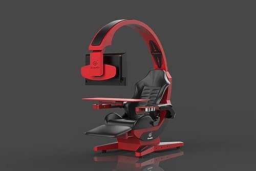 Dazzle - Gaming Chair - Ergonomic Computer Cockpit - Red/Black; T7 ...