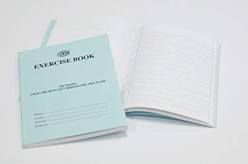 Fis Exercise Book 200 Pages 4 Lines Left Margin One Side Plain price in ...