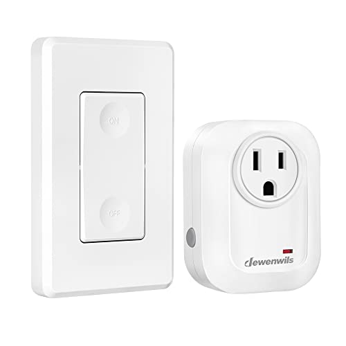DEWENWILS Remote Control Outlet Wireless Wall Mounted Light Switch ...