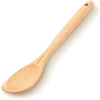 Amazon.com: Calphalon Utensils Wood Corner Spoon: Wooden Spoons ...
